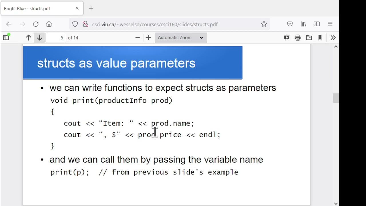 Intro to C++ structs - YouTube