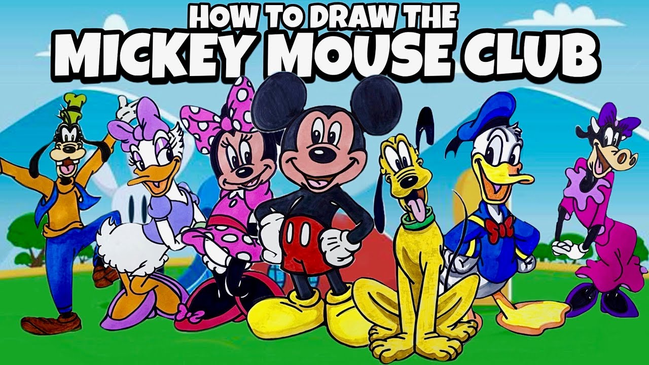 How to Draw the Mickey Mouse Club | Easy Disney Art Lessons for Kids ...