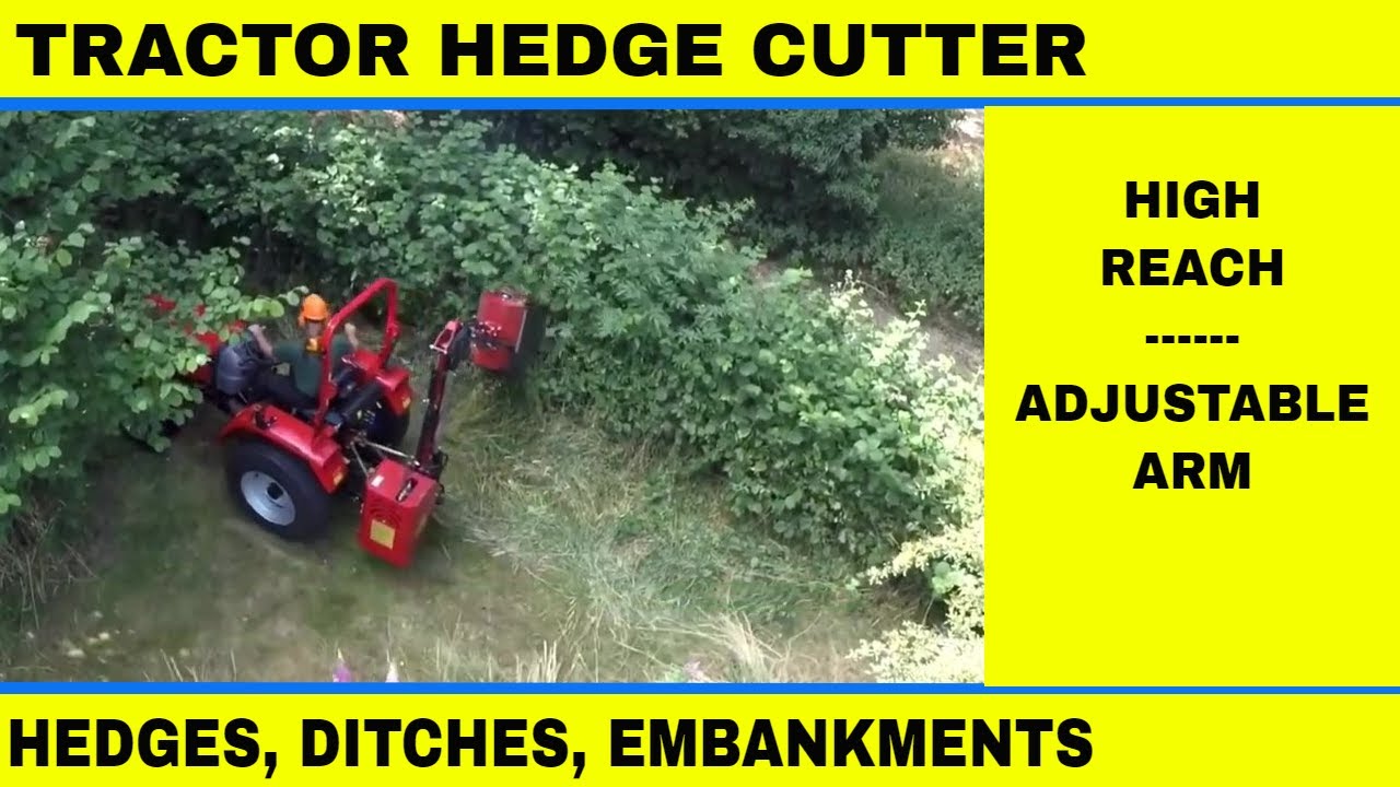 Tractor Hedge Cutter - Winton Hedge Cutter - Flail Hedge Cutter - YouTube