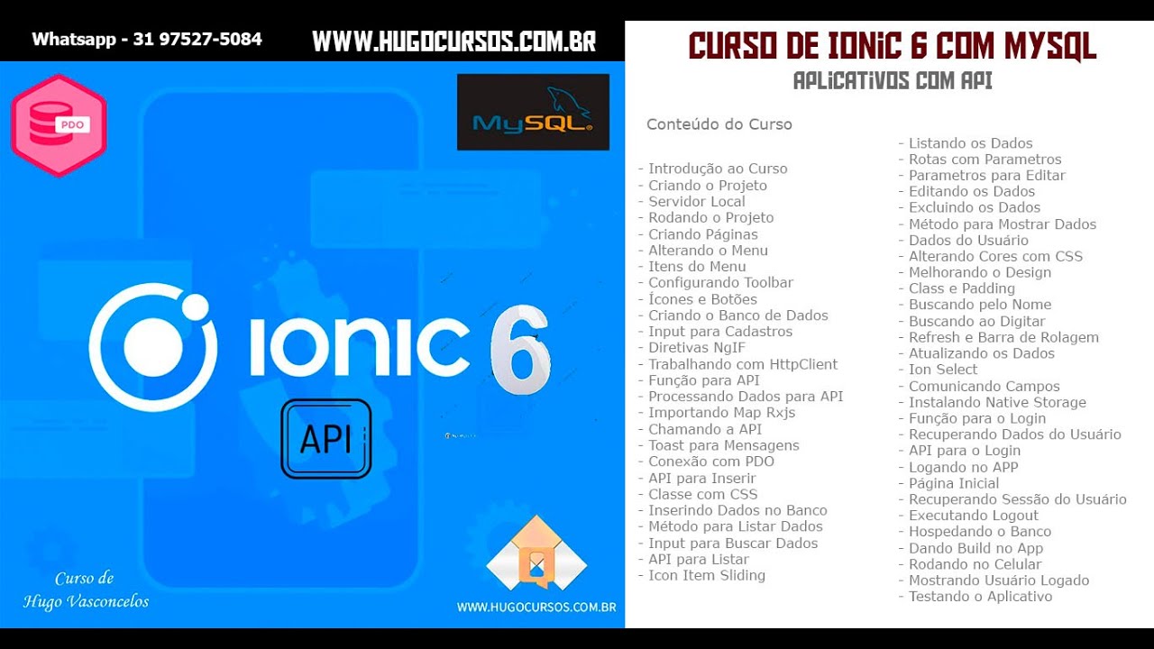 Ionic 6 com Mysql - Aula 10 - Criando o banco de dados - YouTube