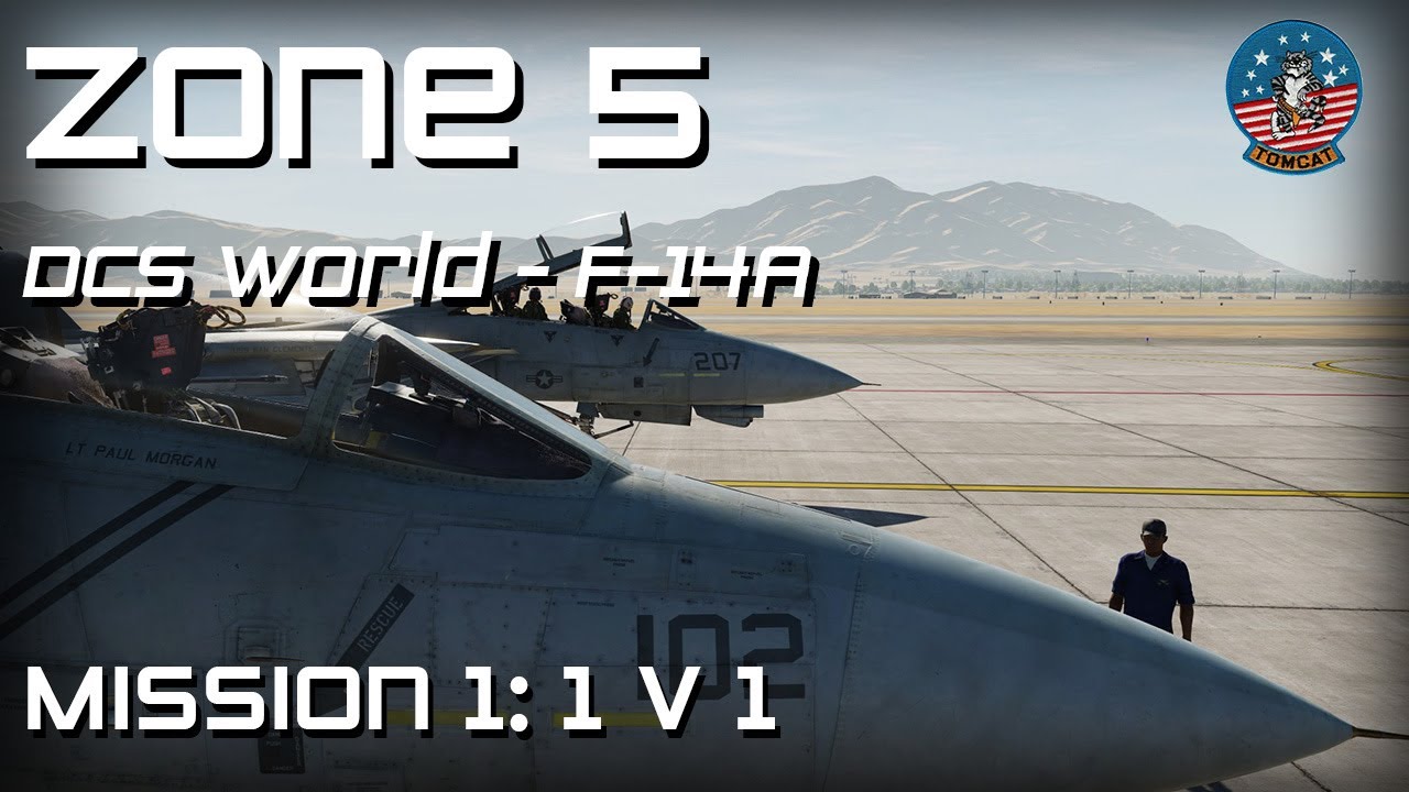 DCS World - F14A: Zone 5 - Mission 1 - YouTube