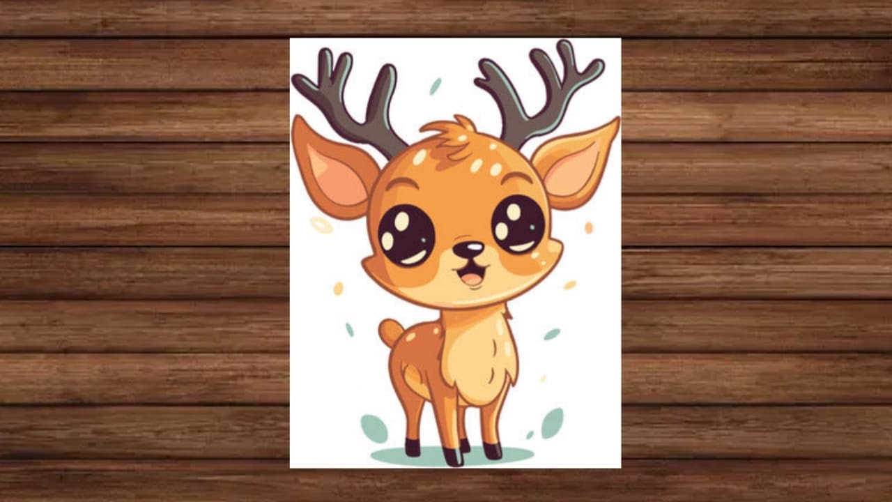 How to draw a deer||How to draw a deer step by step||Easy drawing of ...