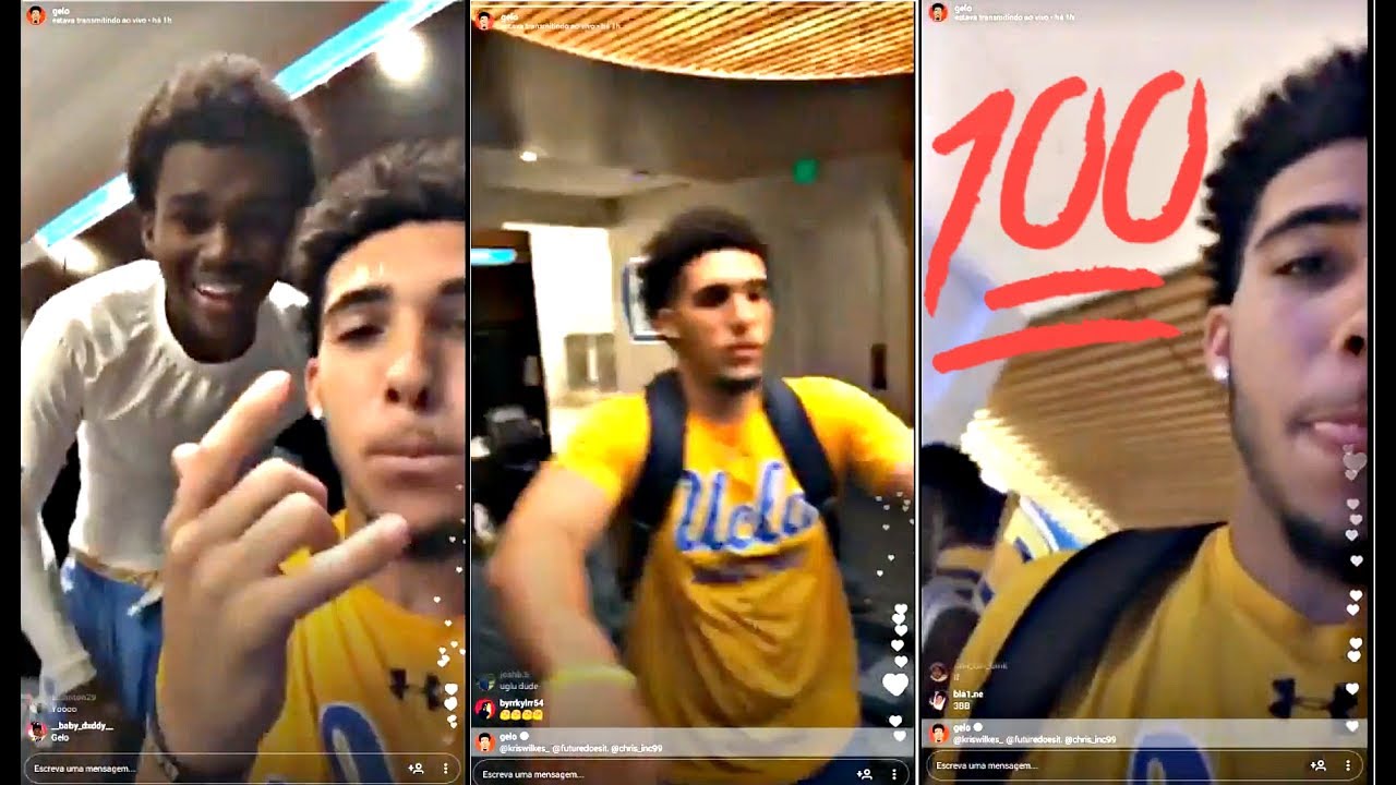 LiAngelo Ball Funny Moments On Instagram Live AT UCLA :: DAY IN THE ...