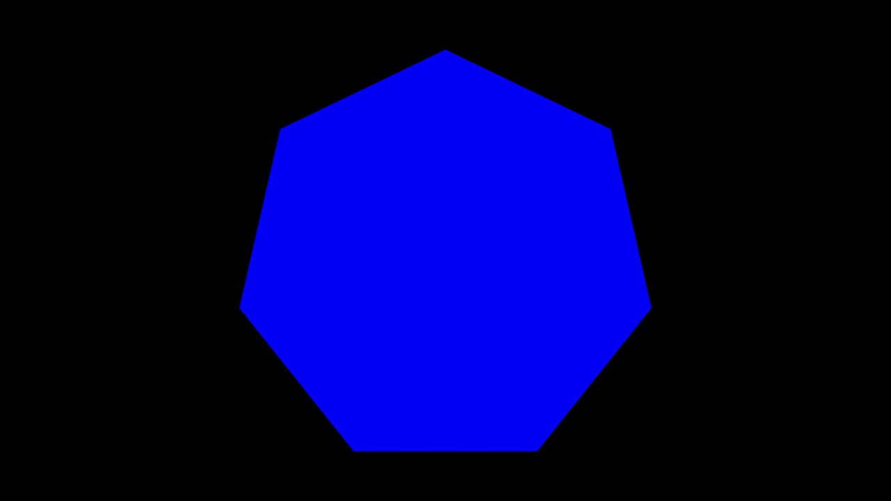 Blue Heptagon Black Background Scale Up - YouTube