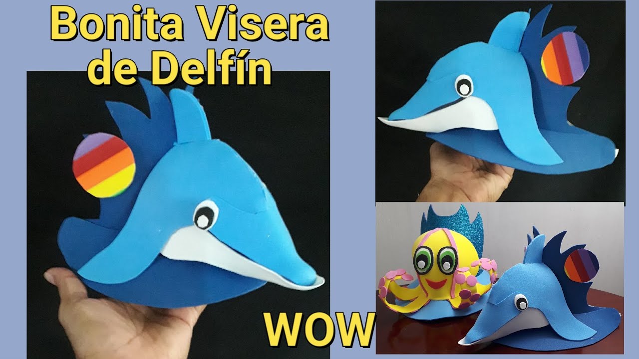 Bonita Visera Delfín hecha de Foami - YouTube