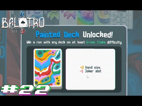 Balatro #22- Beating green stake and painted deck - YouTube