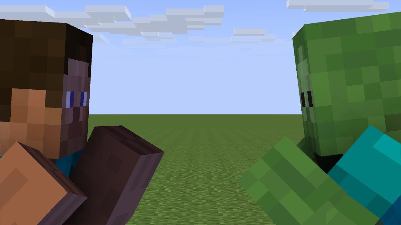 Steve VS Zombie Minecraft Animation [Practice] - YouTube
