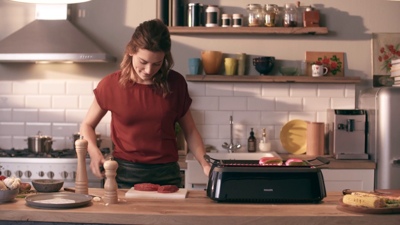 Philips Avance smoke-less grill - YouTube