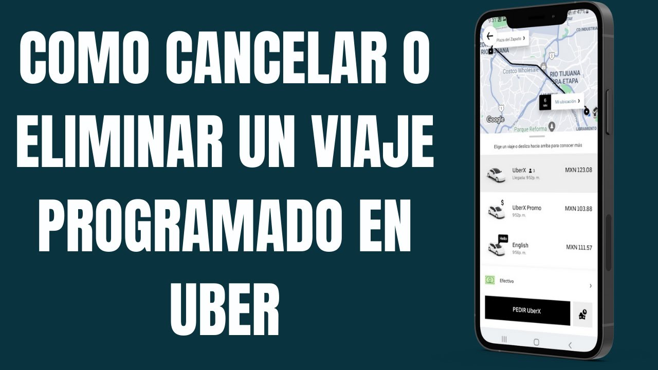Como cancelar o eliminar un viaje de UBER programado - YouTube