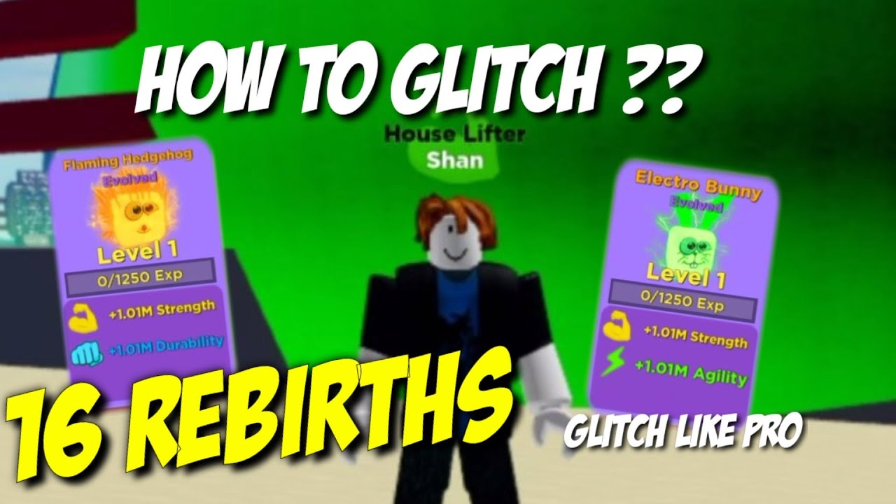 How to GLITCH at REBIRTH 16 - Muscle Legends Tutorial - YouTube