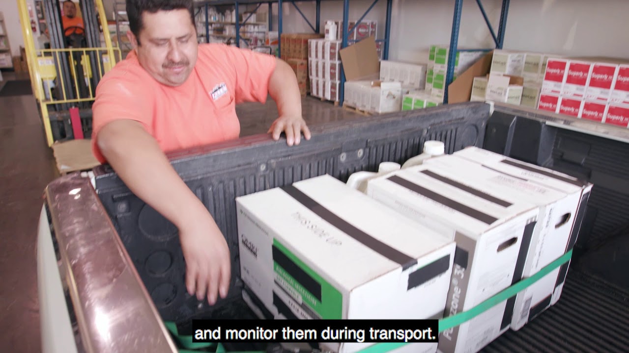 Reviews the requirement to proper secure pesticide during ...