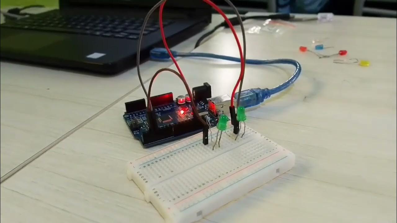 Project 3 'Praktek Lintas Bidang (Arduino-Pitcoblox)' [ 2 Lampu LED berkedip] - YouTube