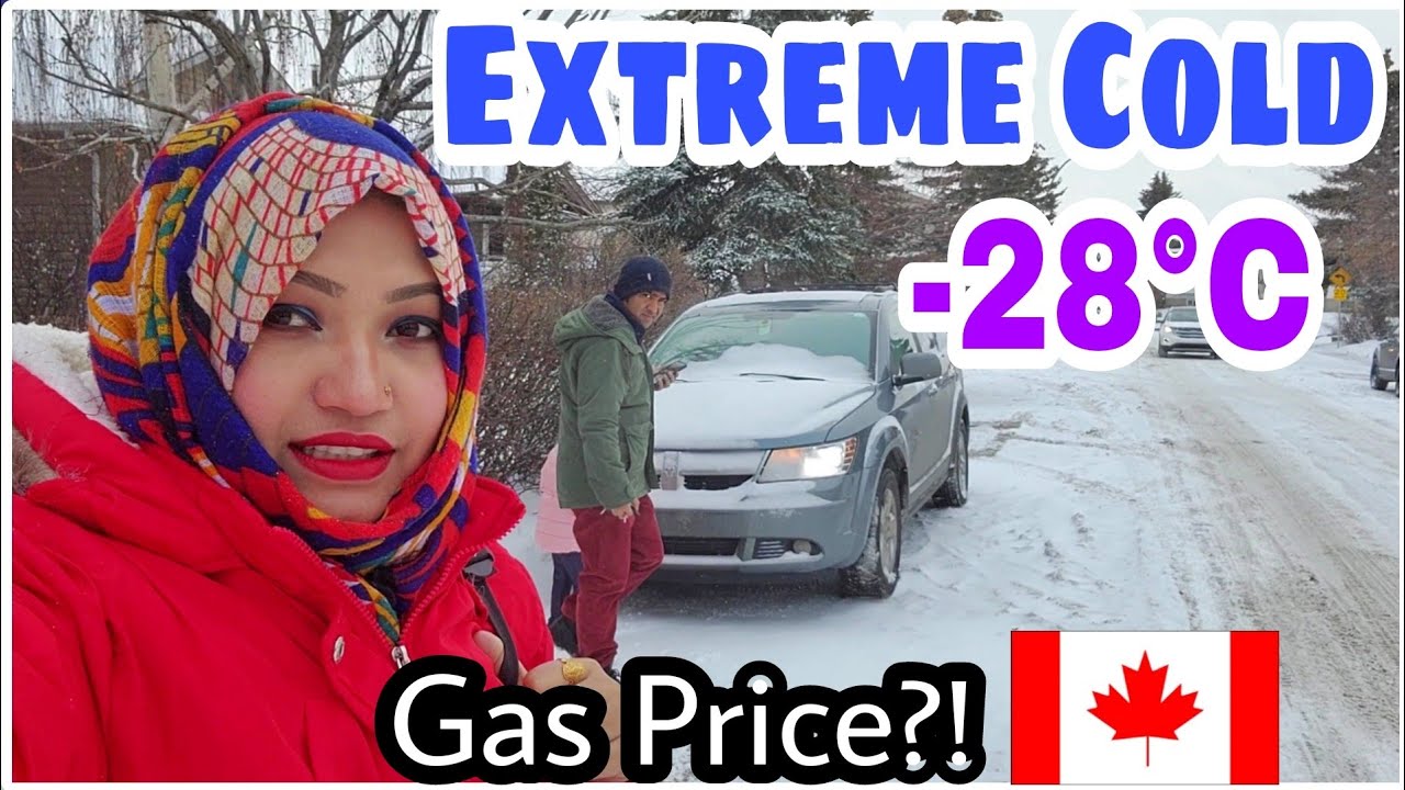 Canada life in the winter! | Extreme cold Weather -28°C , Calgary ...