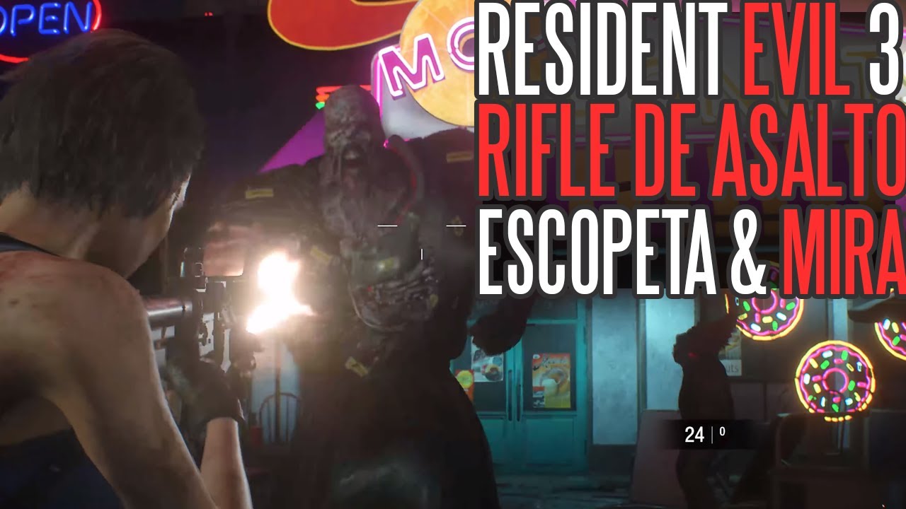 TODAS LAS ARMAS & ACCESORIOS DE LA DEMO | Resident Evil 3 Remake - YouTube