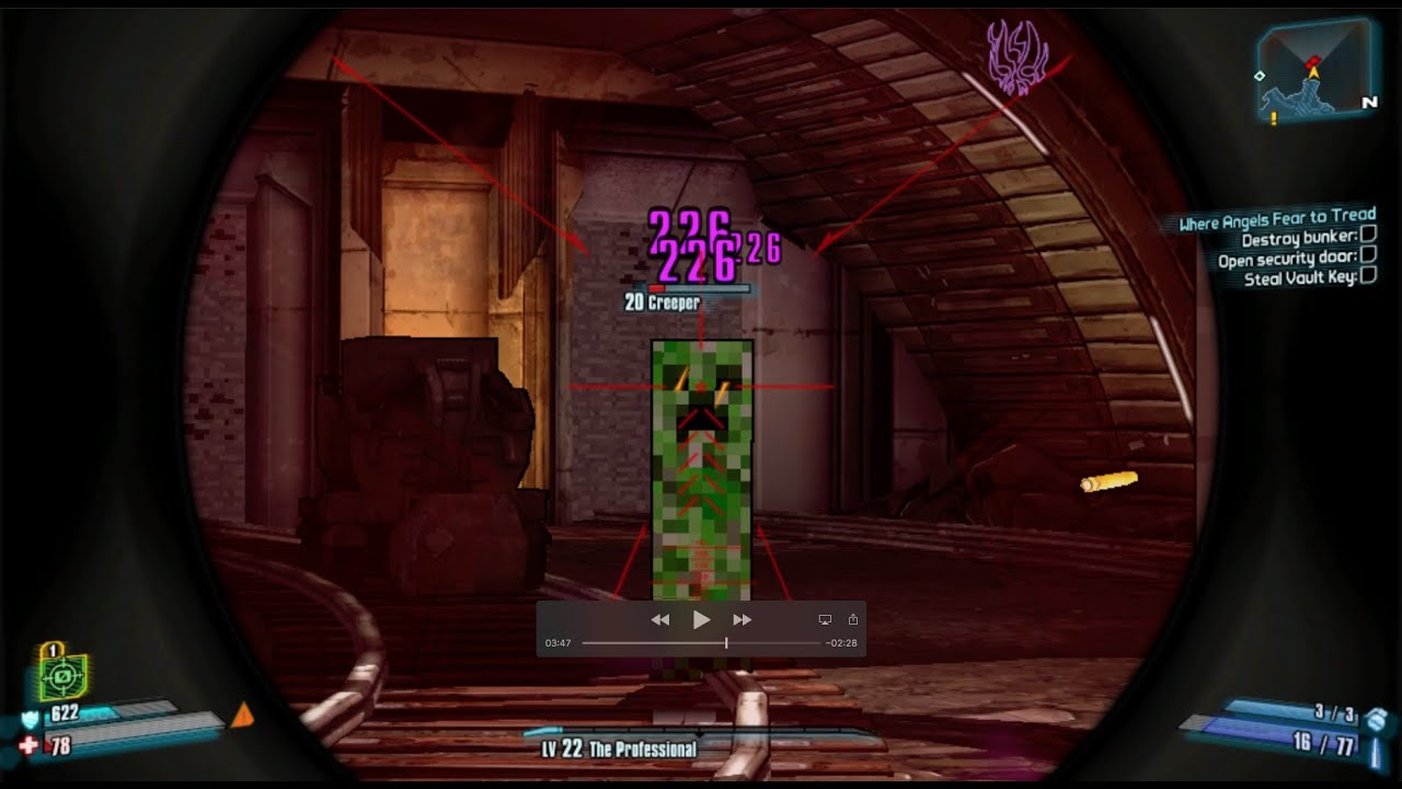 Minecraft Easter Egg in Borderlands 2 - YouTube