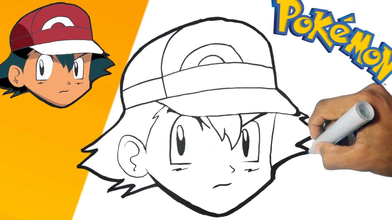 Como dibujar ROSTRO ASH paso a paso | how to draw FACE ASH step by step ...