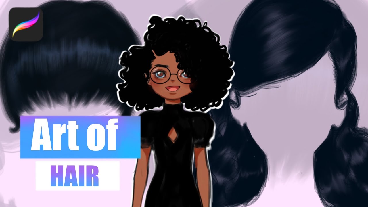 Painting Semi-Realistic Hair Procreate (A Step-by-Step Tutorial) - YouTube