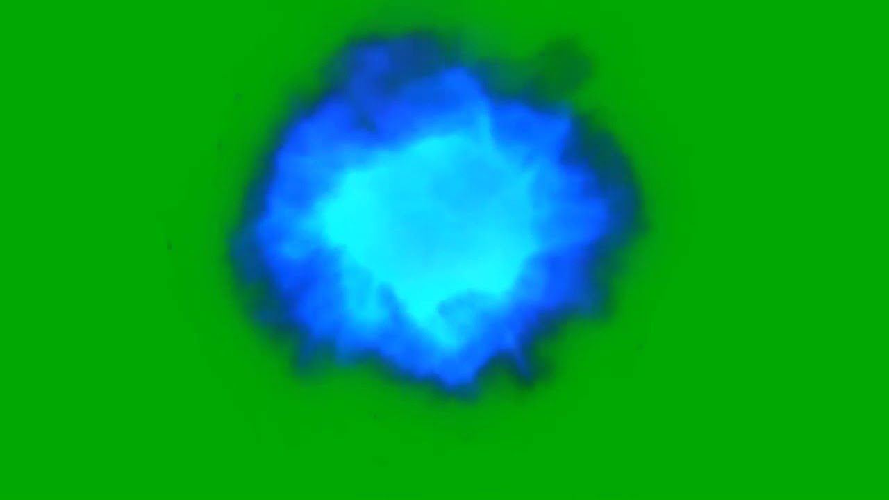 Green screen api biru - YouTube