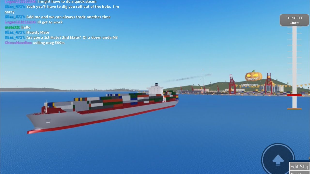 Roblox Shipping Lanes Newport to Stanley harbor in Panamax container ...