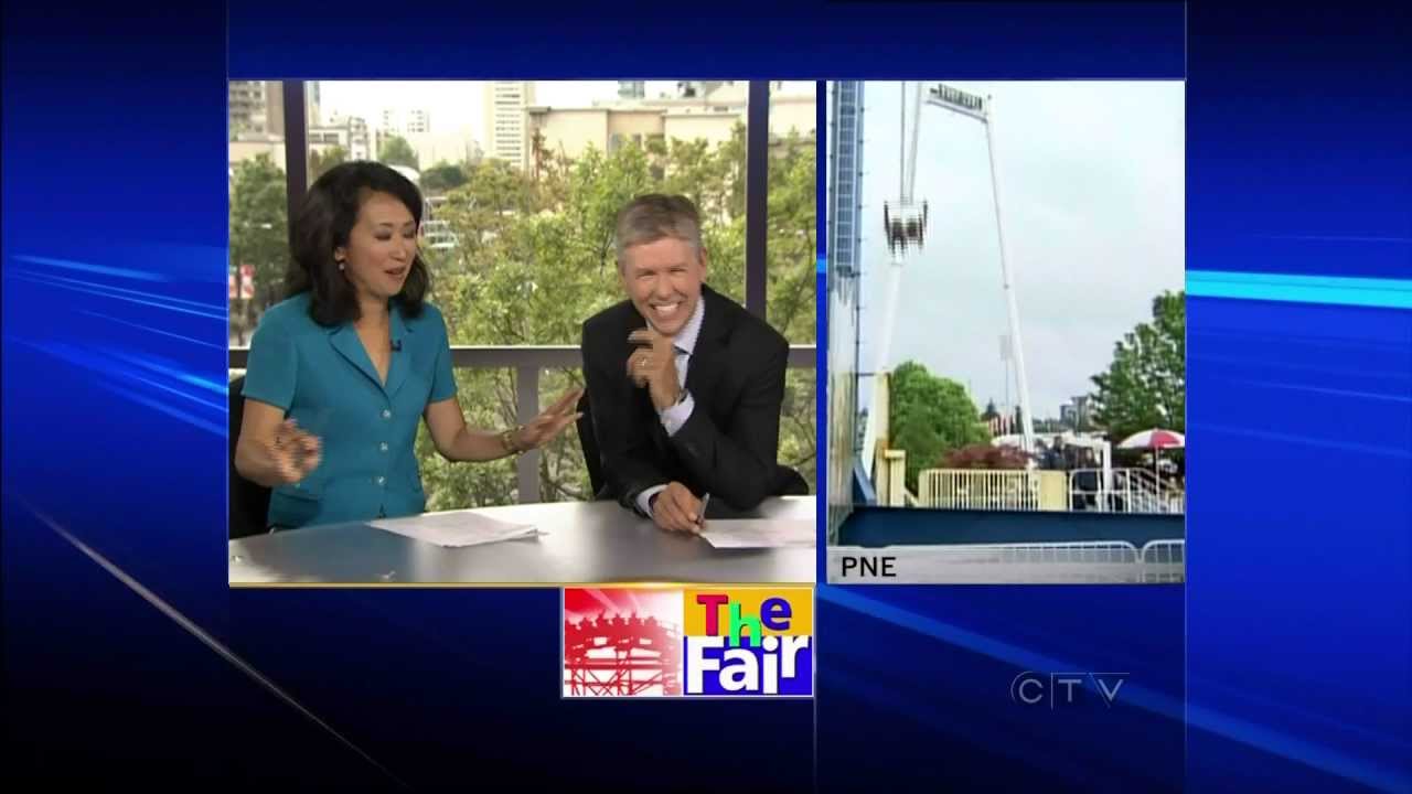 CTV HD news live at PNE, closing with flying weatherman - YouTube