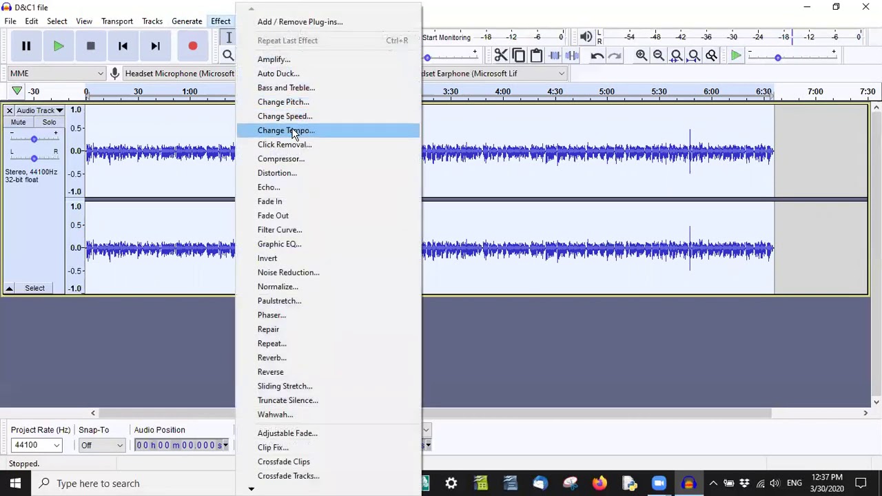Use Audacity to Adjust Audio Time - YouTube