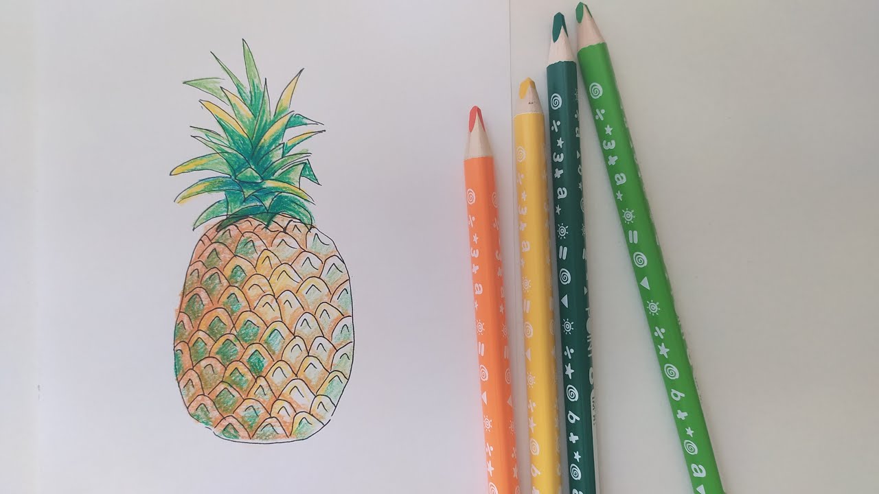 How to Draw a Pineapple 🍍 easy drawing - YouTube