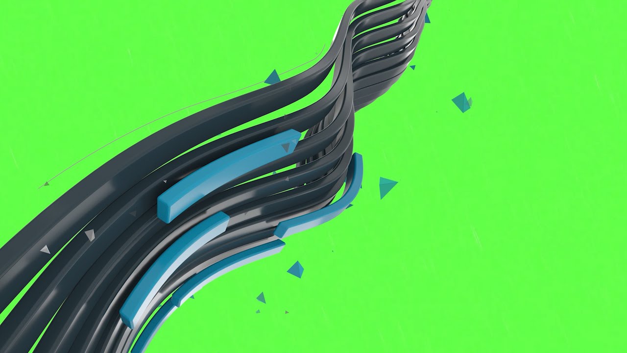 3D BLUE Floating Shapes Slideshow Promo Green Screen Template in 4K ...