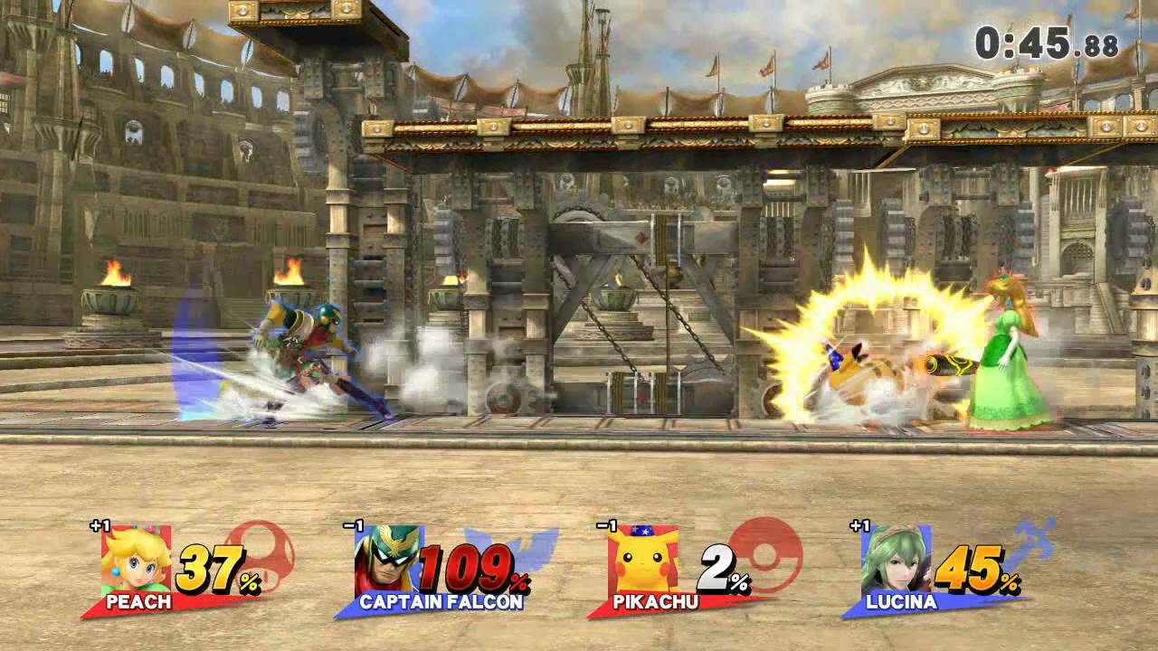 Peach (Sneej) & Pikachu vs. Cpt. Falcon & Lucina | Smash 4 | Doubles ...