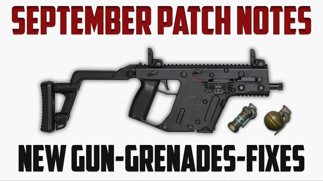 PUBG SEPTEMBER PATCH NOTES! MINI-14 + GRENADES + FIXES RECAP/REACTION ...