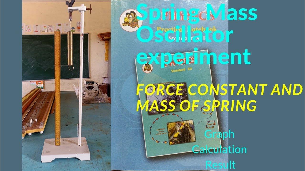 12th Science Physics Practical - Spring Mass Oscillator- Force constant and mass of spring - YouTube