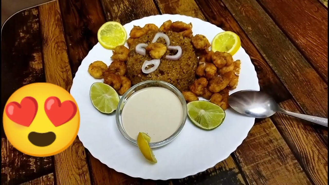 #Shrimp with sayadia rice الذي وأطعم جمبري مع ارز الصياديه - YouTube