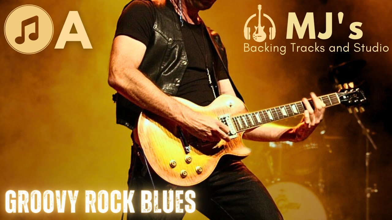 Groovy Rock Blues in A | 100 bpm | Guitar Backing Track - YouTube
