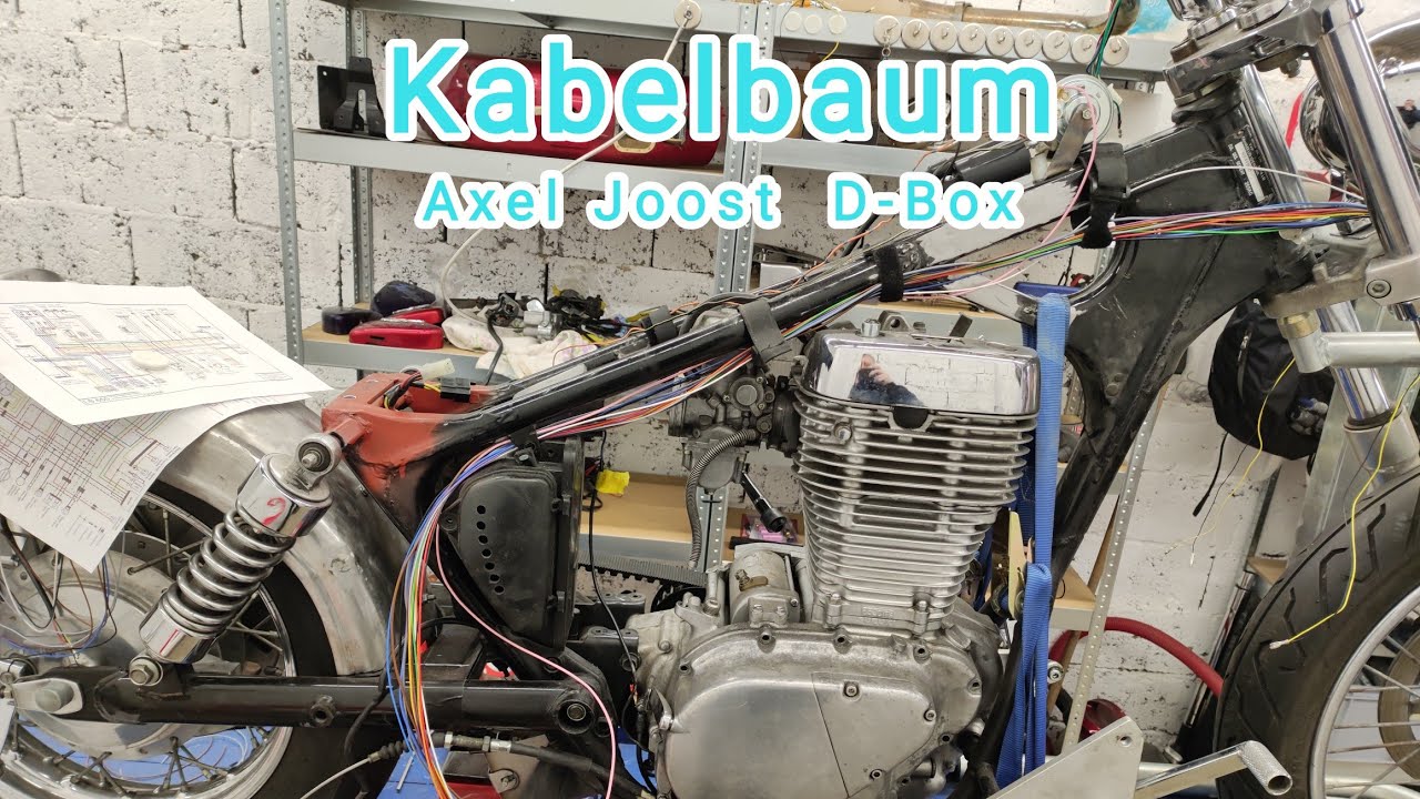Suzuki LS 650 Bobber Projekt Neuer Kabelbaum für die Axel Joost D-Box - YouTube