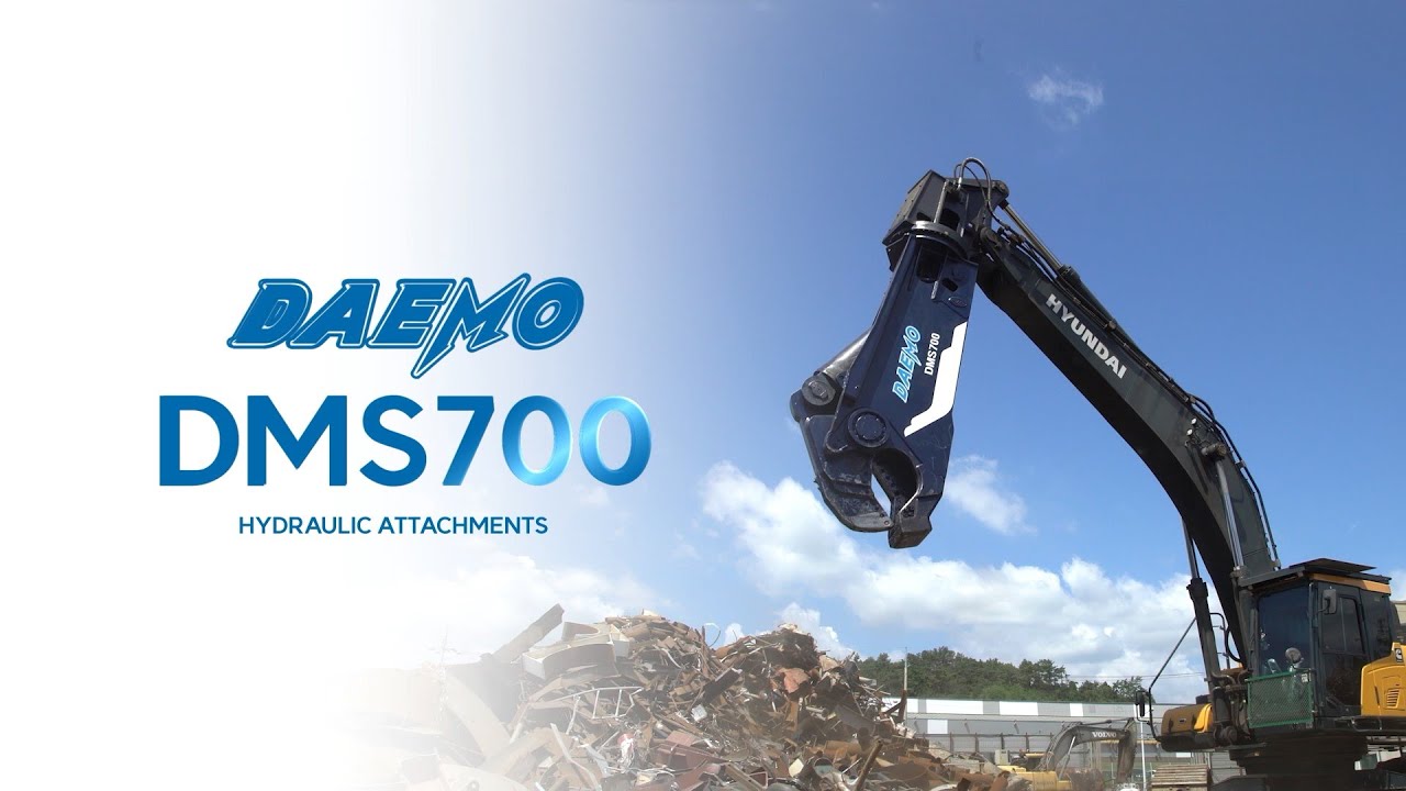 DAEMO Scrap Shears 대모 고철절단기 DMS700 - YouTube