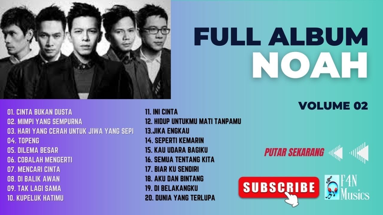 Full Album NOAH Lagu Terbaik | Lagu Pop Indonesia Populer & Hits | Vol ...
