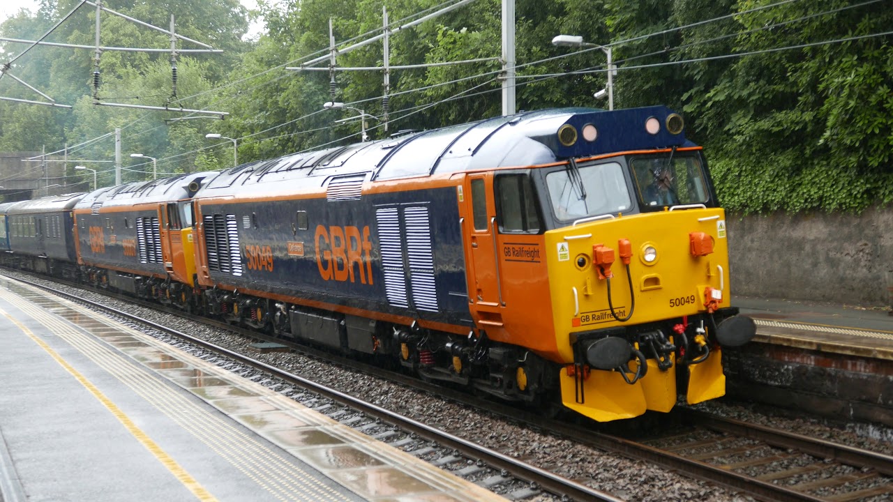 Class 50 Nos. 50049 and 50007 at Cambuslang 5/7/19 - YouTube