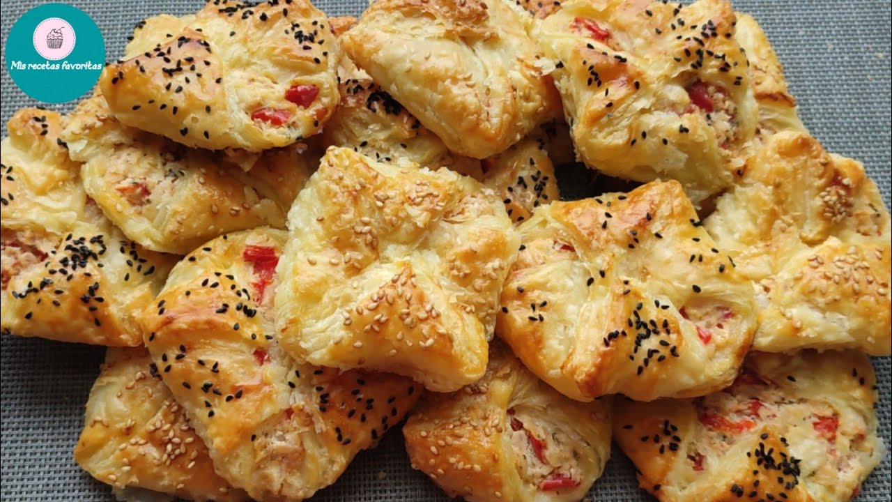 Entrante de hojaldre relleno/ Stuffed puff pastry starter - YouTube