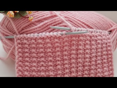 Easy to Make Knitting Model 🎉Buzlu Cam Yelek bluz için örgü modeli