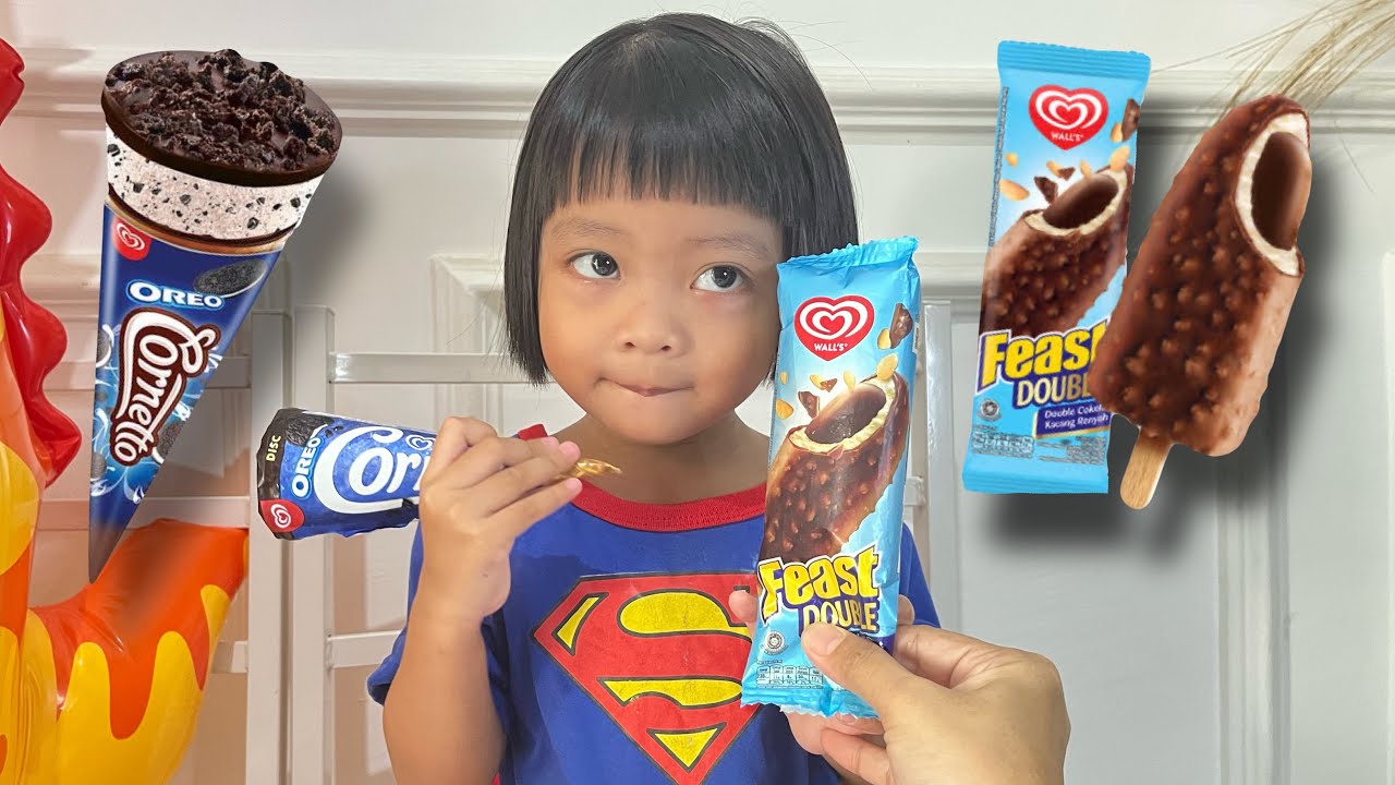 BORONG ICE CREAM WALL’S FEAST DOUBLE DAN CORNETTO OREO ||TABINA STORIES ...