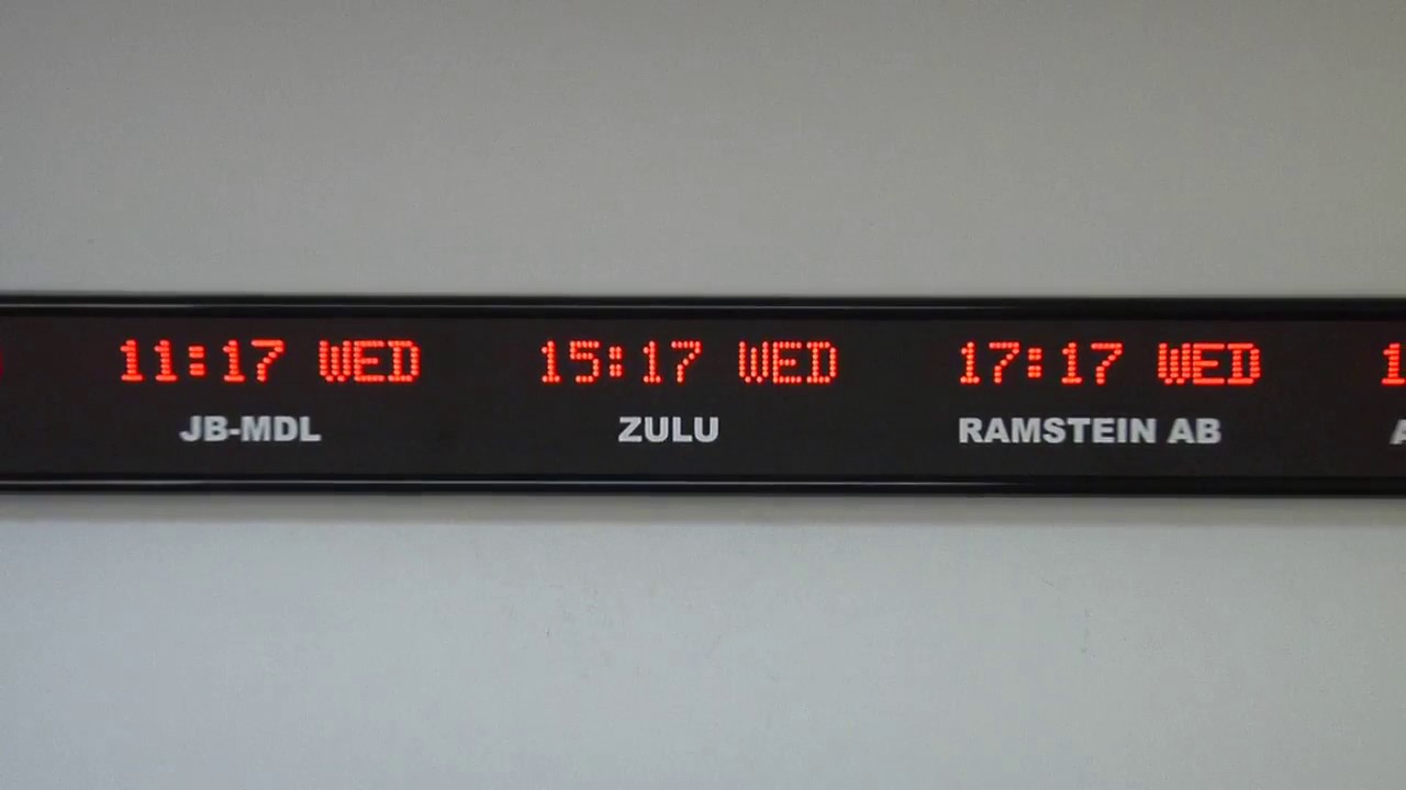 BRG Precision Product's 581GR - 7 Zone, Alpha Time Zone Clock - YouTube