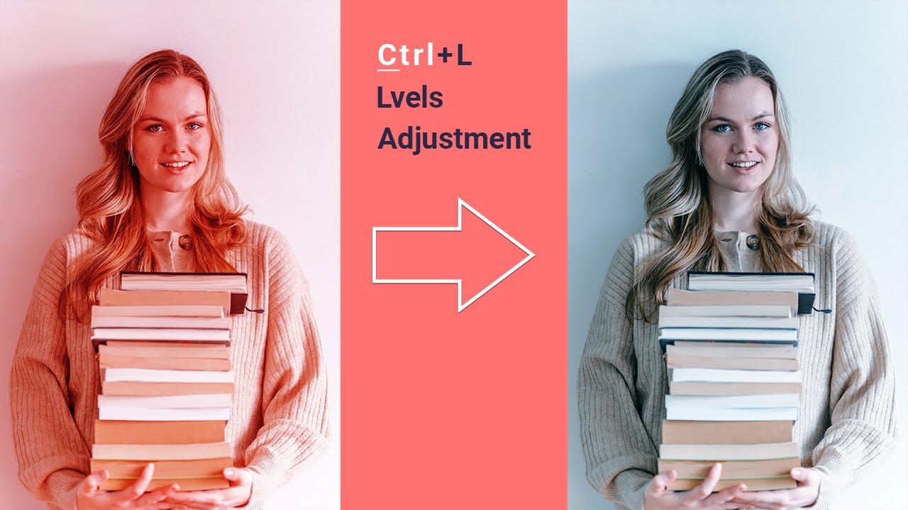 Use Levels in Photoshop And Adjust color - YouTube