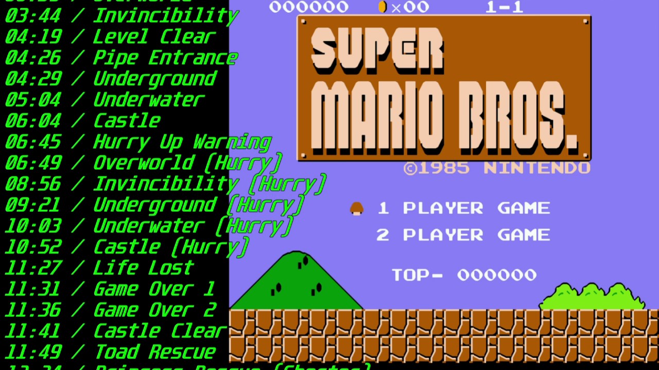 Nes Super Mario Bros Soundtrack (FDS) - YouTube