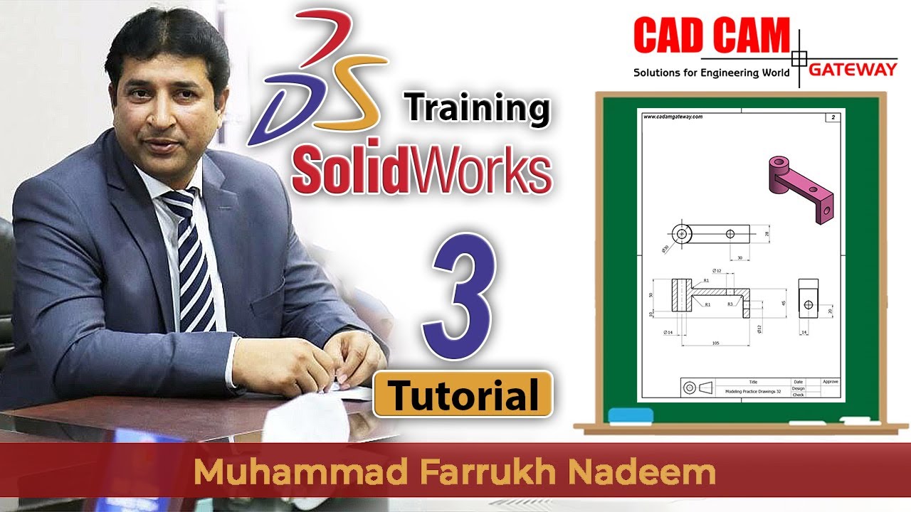 SolidWorks Training (Tutorial 3) | CAD CAM Gateway - YouTube