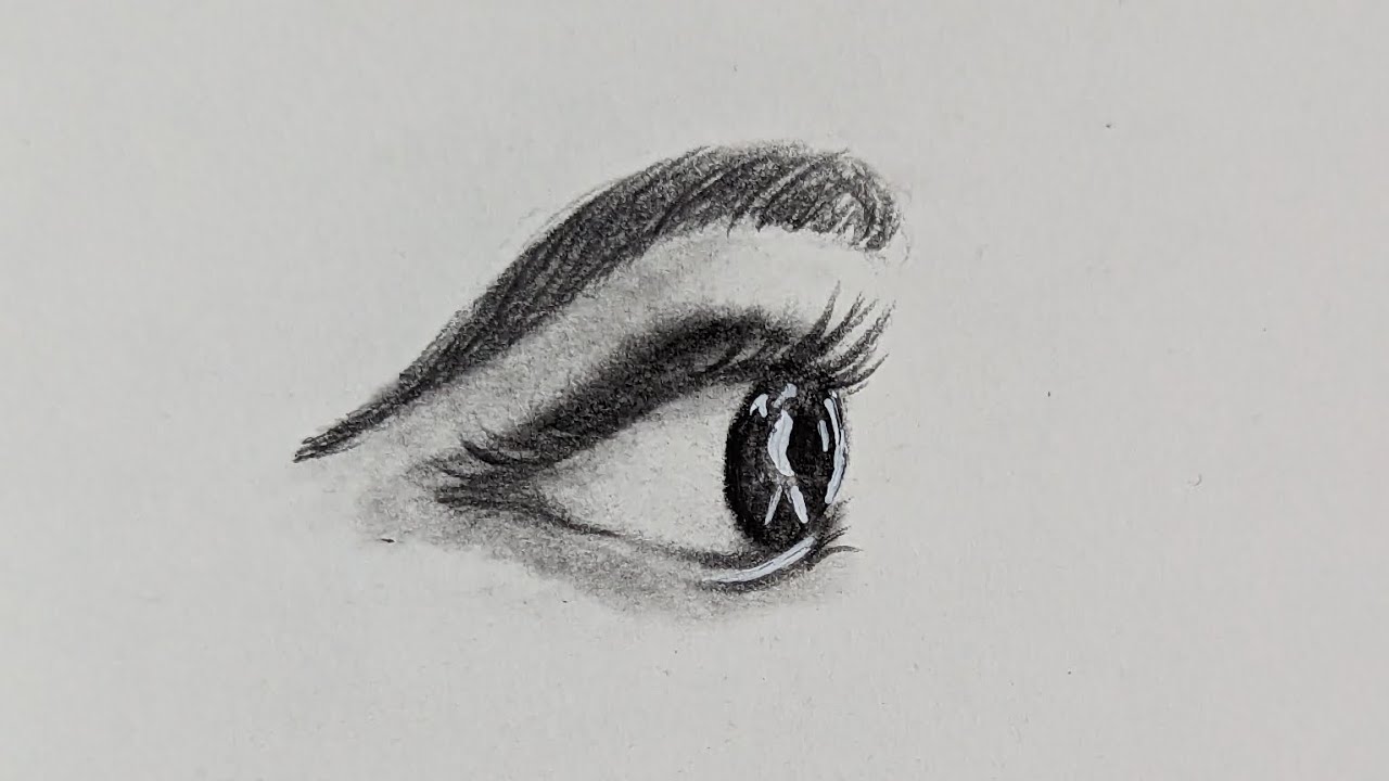 how to draw side view of eye? - YouTube