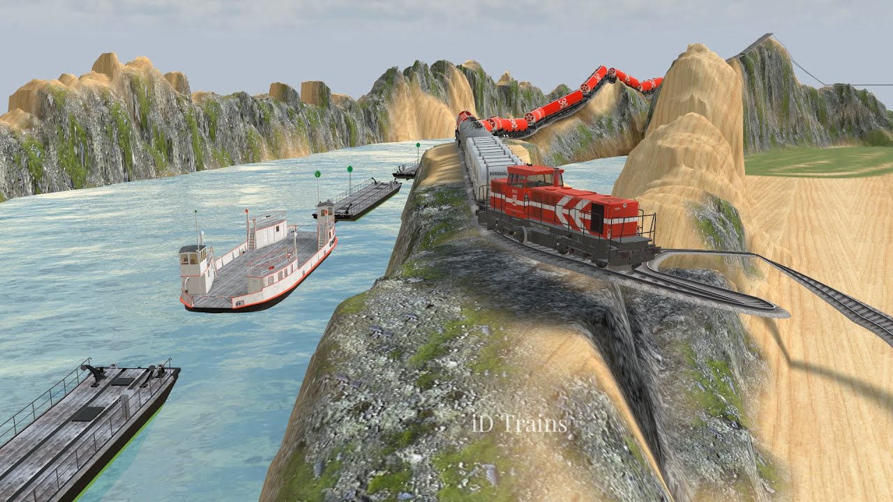 TRAIN VS SHIP Passing Dangerous Rails on the Lake II Eps 127 @iDTrains ...