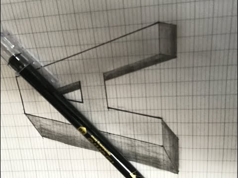3D trick art on paper later A - 3D Drawing Cara menggambar 3D A di kertas