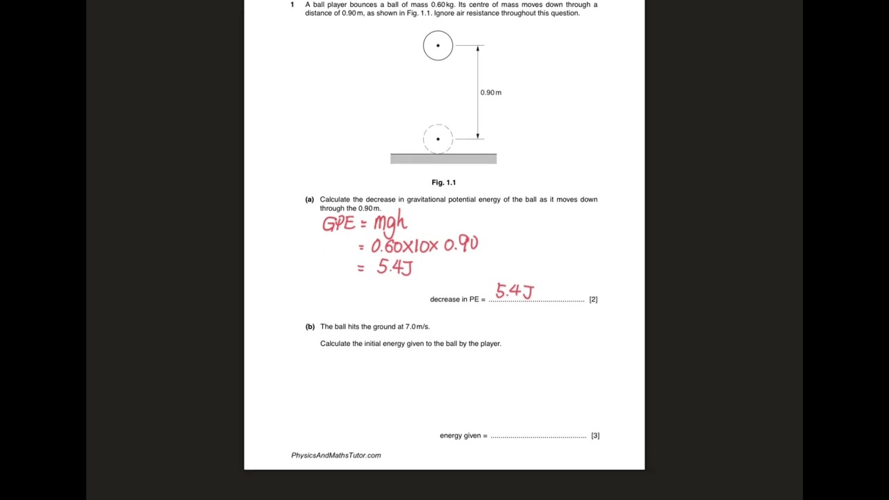 Cambridge IGCSE Physics (0625). 1.7 Energy, work and power (efficiency ...