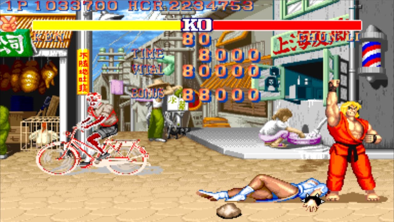 Street Fighter II The World Warrior Ken vs Chun Li - YouTube
