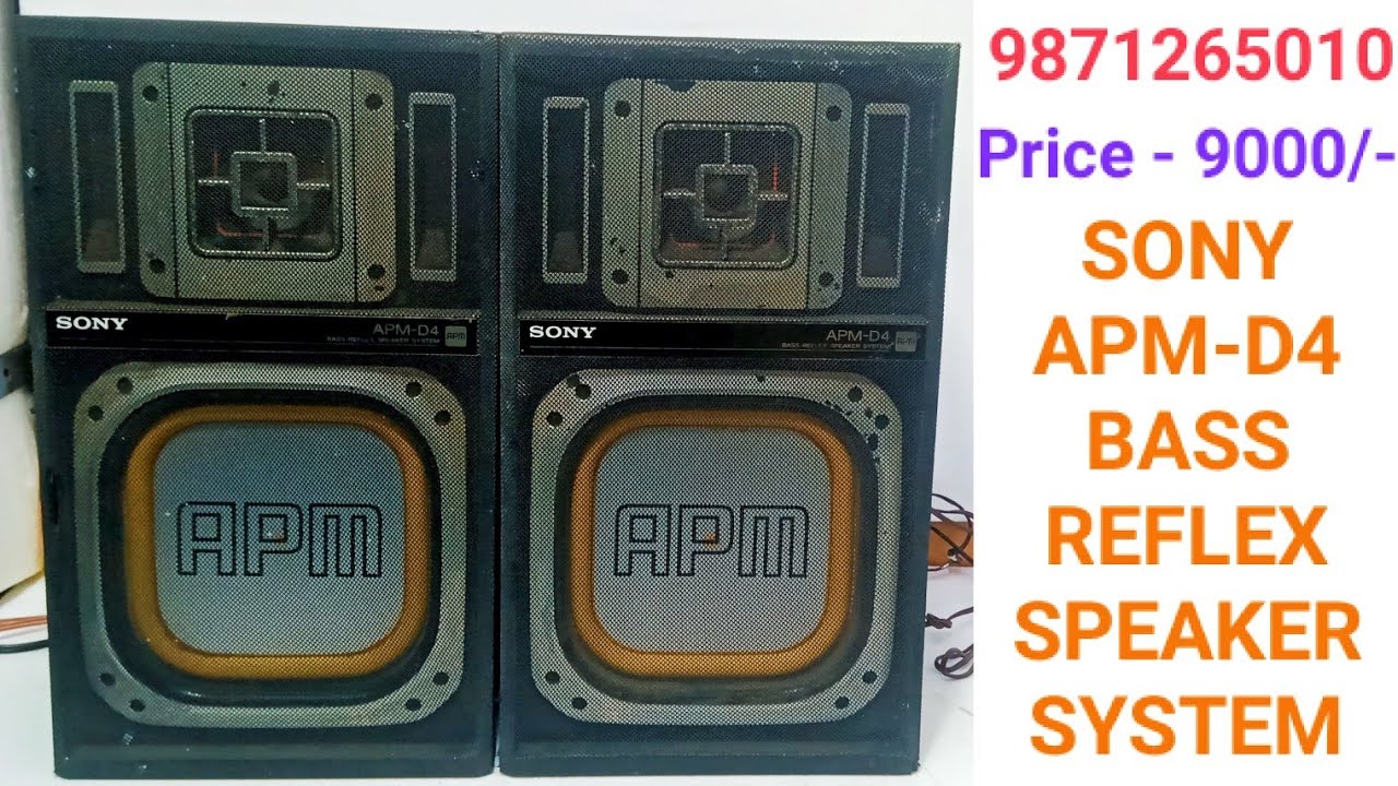 SONY APM-D4 BASS REFLEX SPEAKER SYSTEM Price - 9000/- Contact No ...
