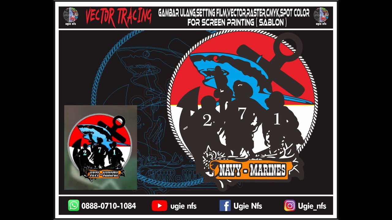 "TRACING LOGO INSTANSI NAVY ,VECTOR -TUTORIAL,CORELDRAW" - YouTube